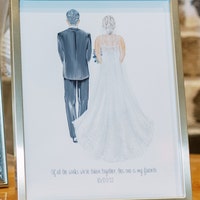 Personalized Bride and Dad Portrait Art DIGITAL Father of - Etsy Canada