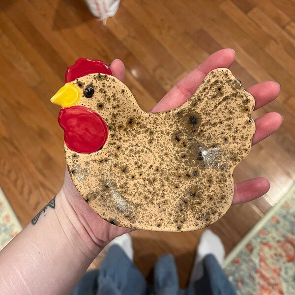Chicken Ceramic Spoon Rest From Grammy's Divine Designs Country Farm ...