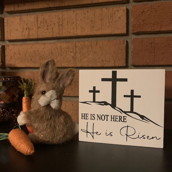 Christian Easter Tier Tray Decor, Silly Bunny Easter is for Jesus, He ...