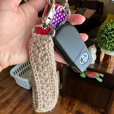 Crochet Key Fob, Artsy Arthurs, Wristlet Key Fob, Boho Key Fob, Crochet ...