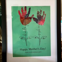 Sunflower Handprint, Baby Handprint Craft, Hand Art Craft, Mom's ...