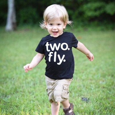 TWO. FLY. Toddler Baby Boy Girl two Fly 2 Year - Etsy