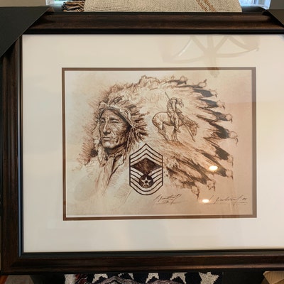 Chief Master Sergeant Cmsgt Air Force Litho Lithograph Drawing - Etsy