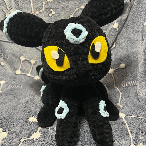 Crochet PDF Umbreon Pattern/pdf Dark Kitty Pattern/written and Photo ...