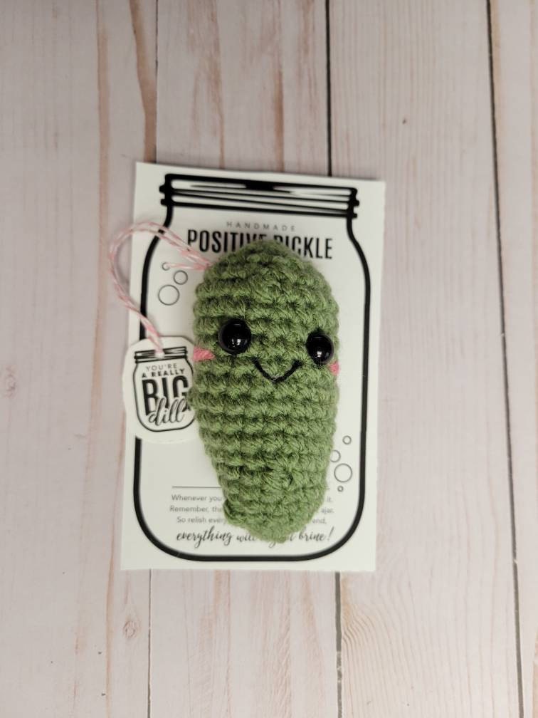 PRINTABLE Positive Pickle tags - Digital PDF - BONUS Crochet Pattern ...