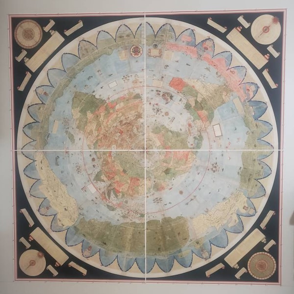 Urbano Monte World Map Print: Renaissance Planisphere Wall Art - Etsy