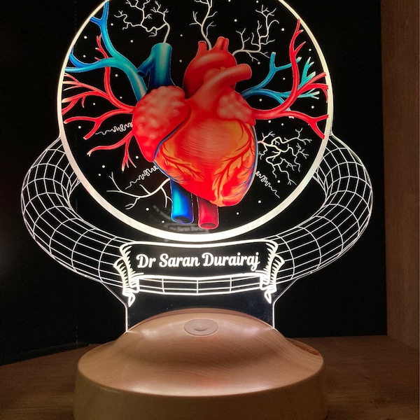 Cardiologist Gift 3D Led Lamp, Heart Specialist Doctor Gift ...