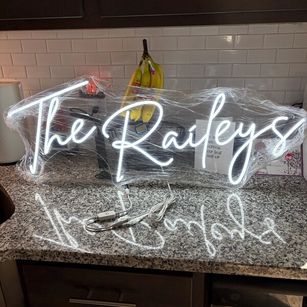 Custom Wedding Neon Sign, Battery Operated Upgrade Available Wedding ...