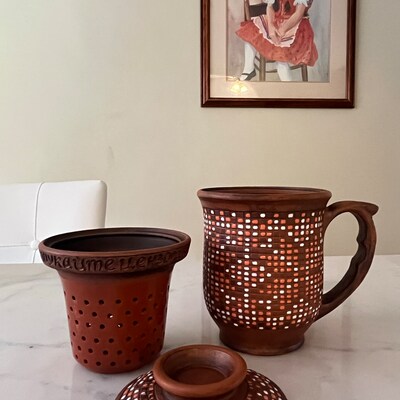 Ceramic Handmade Jigger, Custom Party Cups. Double Cups for Hot Drink ...