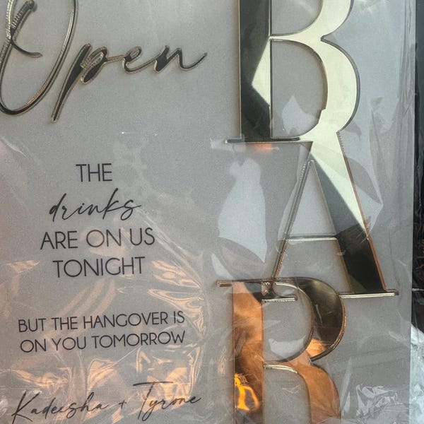 Buffet Wedding Food Menu Acrylic Signs, Dessert Table Titles, Entree ...