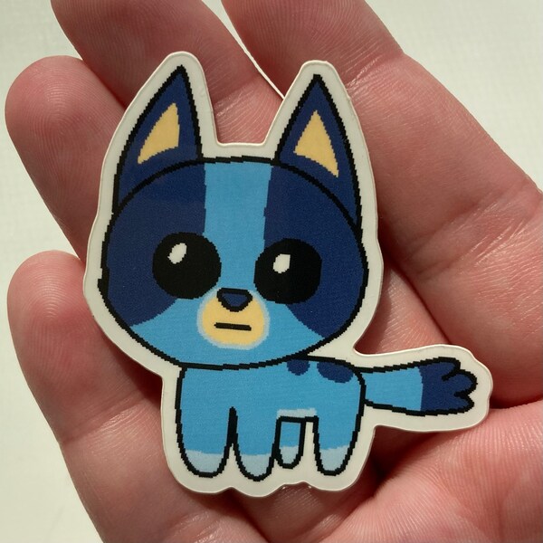 Heeler Dog TBH Creature Sticker | Blue and Bingo Dogs Cartoon Meme ...
