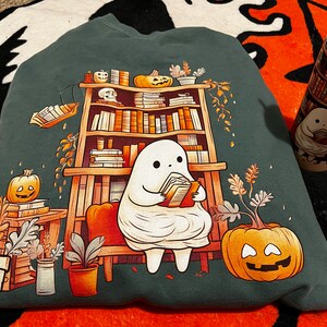 Forest Sweatshirt Cottagecore Green Sweater Preppy Ghost Crewneck ...