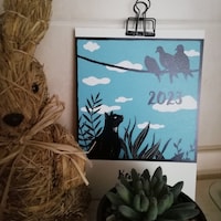 Linoldruck Fuchs und Schwäne original Druckgrafik - Etsy.de