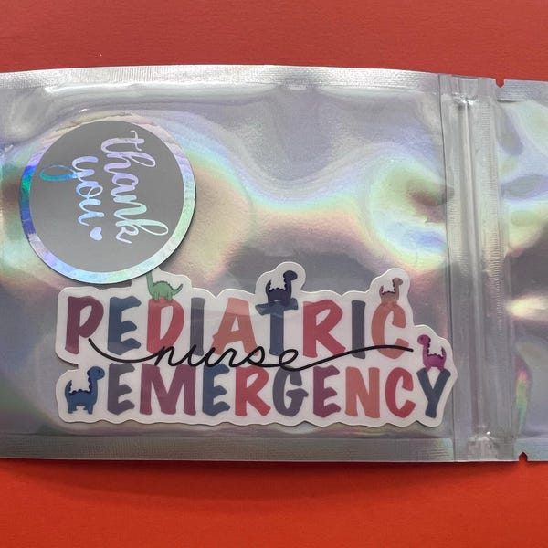 Pediatric Emergency Nurse Sticker | Cute Die Cut Vinyl PEDS ER RN ...
