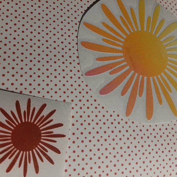 HOLOGRAPHIC SUN VINYL Decal | Weatherproof Vinyl | Car Decal | Laptop ...