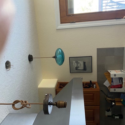 Kitchen Pendant Lighting. Dining Table Lighting. Coloured Glass Pendant ...