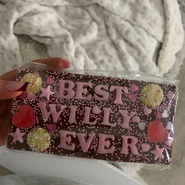Personalised Name Chocolate Bar, Belgian Chocolate Slab, Stocking ...