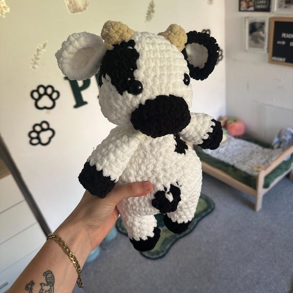 Boo the Milky Cow Crochet Pattern, Cow Plush Pattern, Bull Amigurumi ...