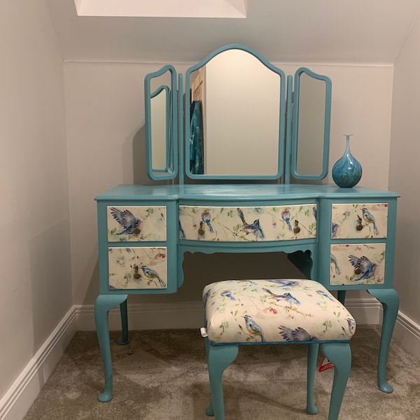 Dressing Table With Triple Mirrors - Available by Commission Order - Etsy