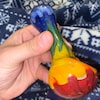 Rainbow Pipe #3 Glass Pipe Unique Chunky Colorful Smoking Bowl - Etsy