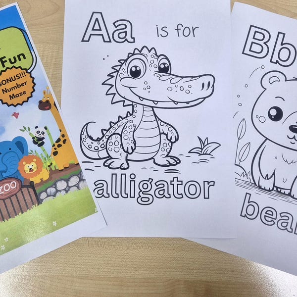 Printable Toddler Busy Book, Alphabet, Numbers & Story Adventures ...