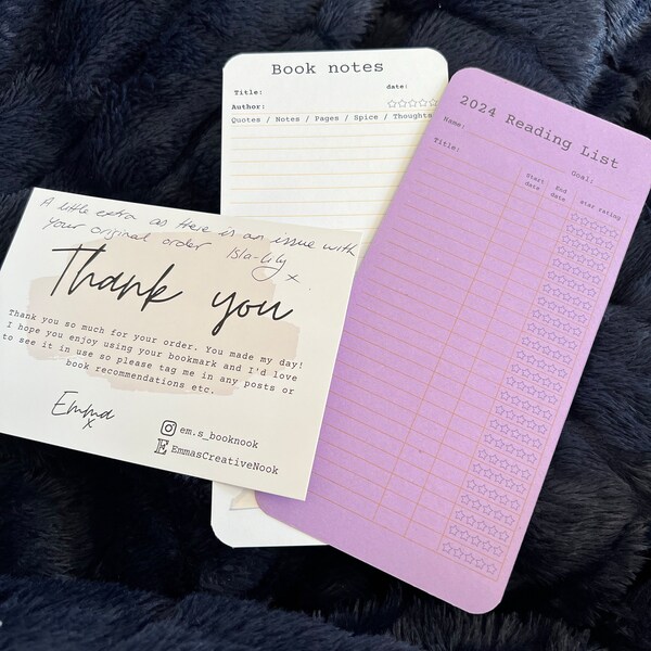 Book Notes Bookmark - Etsy