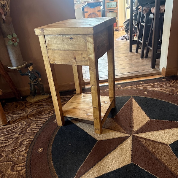 Slim Rustic Modern Nightstands Set of 2 / Single - Etsy