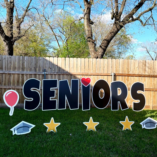 30 Seniors Lawn Letters, Senior Night Team Signs, Senior Day Best ...