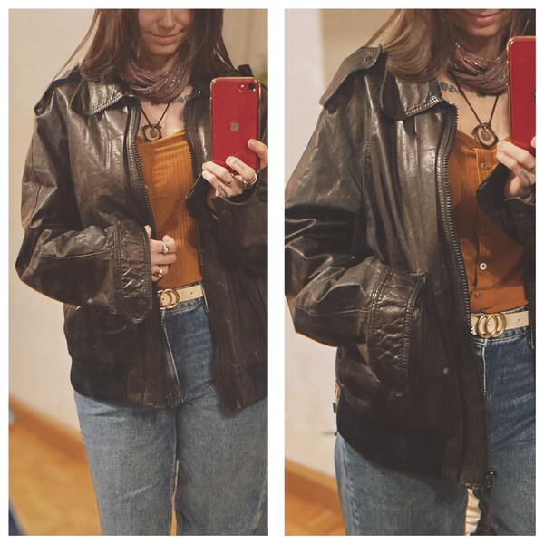 90s Genel London Leather Pants | Vintage Tapered Leather Pants| 90s ...