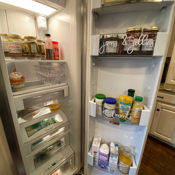 Refrigerator Label Set (10), Custom Vinyl Fridge Decals - Etsy