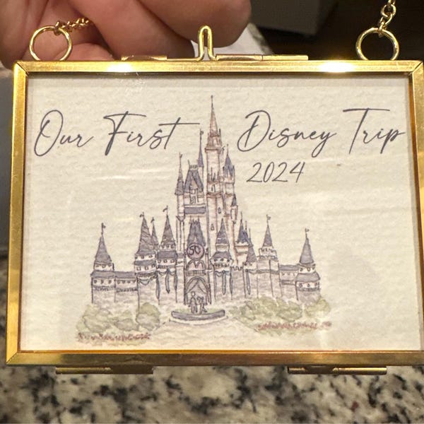 Disney World Miniature Art, Epcot, Hand-painted, Print of Watercolor ...