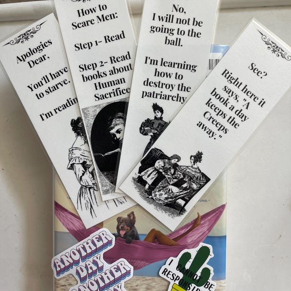 Snarky Laminated Bookmarks: Funny Reader Gift - Etsy