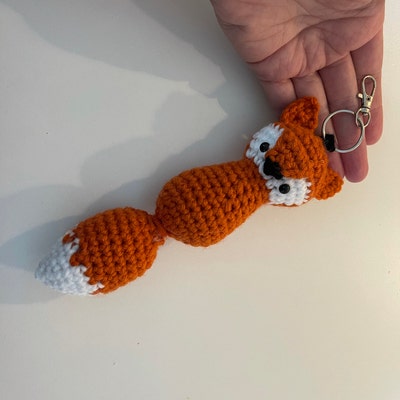 CROCHET PATTERN Fox Keychain Ornament Crochet Amigurumi Stuffed Animal ...