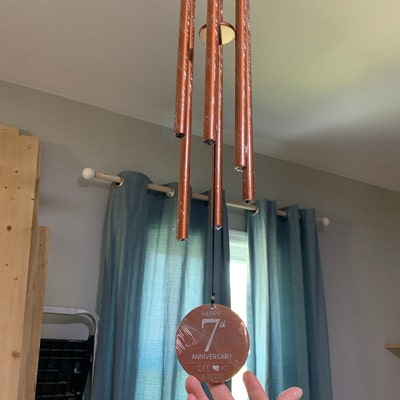 Personalized 8th Anniversary Gift Wind Chime Traditional Bronze ...