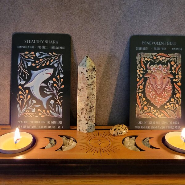 Celestial Tarot Card Display Stand: Authentic Crystal Chip Options ...