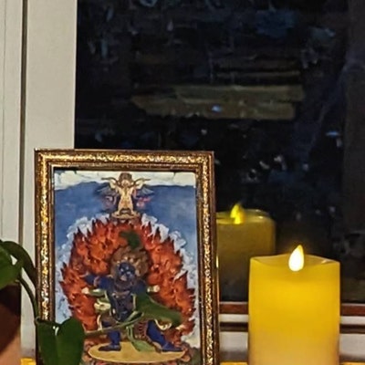 Fierce Blue Dakini Sky Dancer, With Purbha, the Magical Dagger, Dharma ...