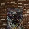 Manchester Bee Graffiti Style Remember 22 Bees Bright Small Made in Mcr ...
