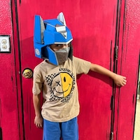Optimus Prime Simple Robot Helmet Cardboard Craft Template DIY Plan ...