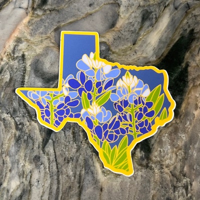Texas Bluebonnet State Flower Series Vinyl Sticker Waterproof, Durable ...
