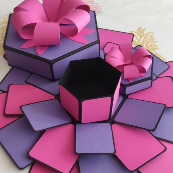 HEXAGON Explosion Box SVG File Instant Download Svg Project for Cricut ...