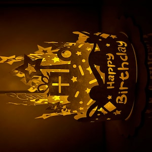 Happy Birthday Lanterns SVG, Silhouette Studio Templates, Happy ...