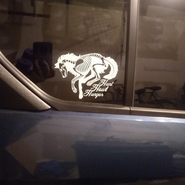 Wolf Skeleton Decal - Taxidermy, Werewolf, Loup Garou, Skull, Canine ...