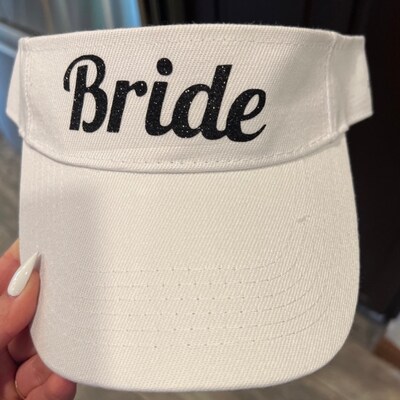 Bride and Babe Visor Hats, Bridesmaid Visor, Bachelorette Visor Hat ...