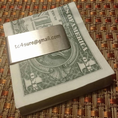 Custom Stainless Steel Money Clip, Your Own Handwriting or Your Kids ...