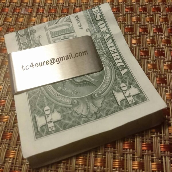 Custom Stainless Steel Money Clip, Your Own Handwriting or Your Kids ...