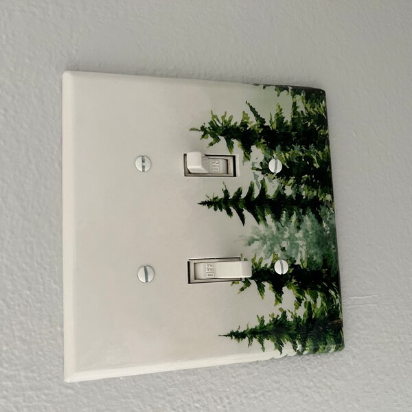 Forest Trees Light Switch Cover, Switchplate Cover Trees, Mountain ...