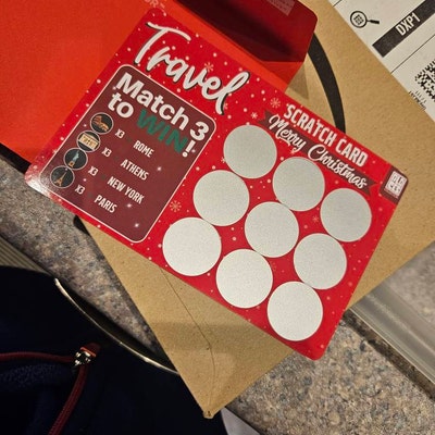 Travel Scratch Card Travel Gift Holiday Reveal Custom Scratch Card ...