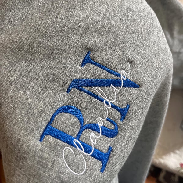 Custom Embroidered Registered Nurse Quarter Zip With Credential Acronym ...