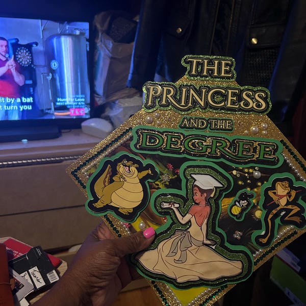 Tiana Graduation Topper | Princess and the Masters Degree| Grad Cap ...