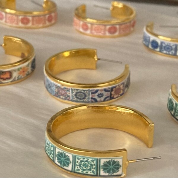 Polymer Clay Large Moroccan Texture Stamp N Wavy Round Cutter SET ...